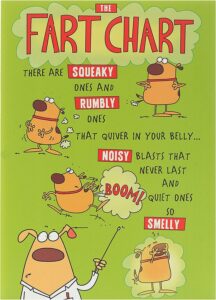 uk greetings birthday card for him/friend - funny fart design