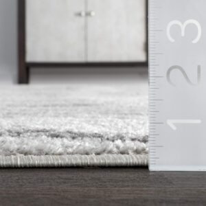 nuLOOM 3x5 Thigpen Contemporary Area Rug, Grey, Abstract Lines, Non-Slip Backing, Stain Resistant, For Bedroom, Dining Room, Living Room, Hallway, Office, Kitchen, Entryway