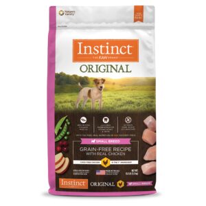 instinct small breed dry dog food, original real chicken recipe natural grain free dry dog food, 11 lb. bag