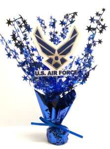 air force wing blue centerpiece (each) table decoration, balloon weight