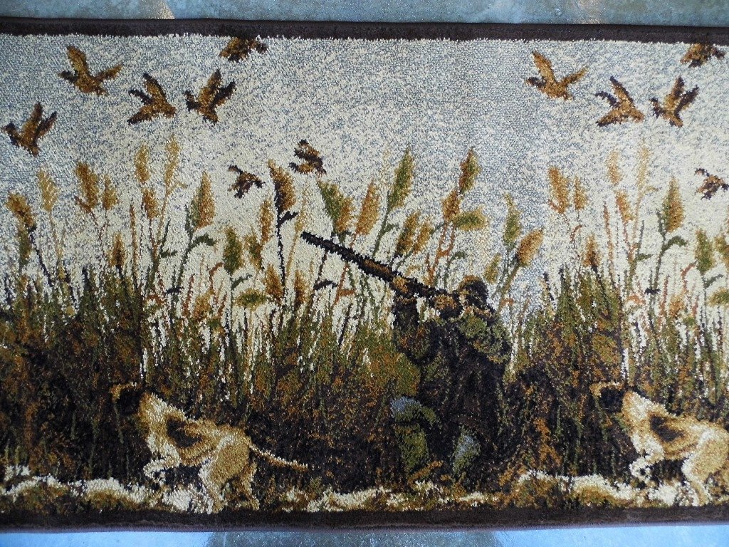 Duck Bird Hunting Scene Area Rug (2 Feet 2 Inch X 7 Feet 2 Inch Runner)