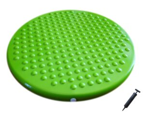 appleround jr. inflatable seat cushion with pump, 31cm / 12in diameter, sensory wiggle seat for kids (green)