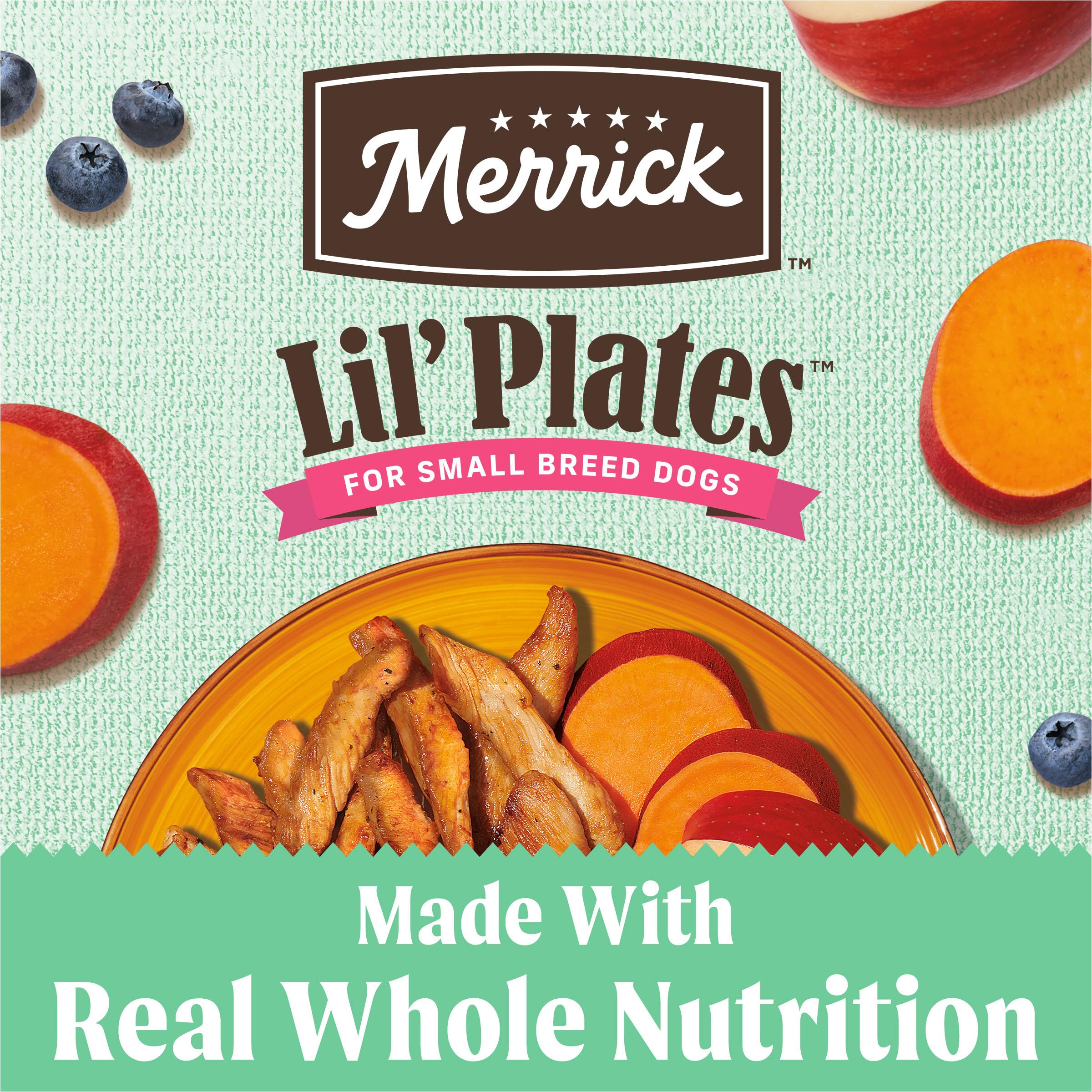 Merrick Lil’ Plates Premium Grain Free Senior Dry Dog Food For Small Dogs, Real Chicken, Sweet Potato Kibble - 12.0 lb. Bag