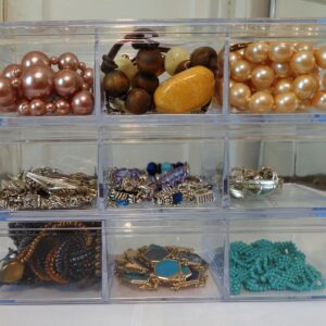 Organizer and Storage With Lid For Makeup, Toiletries, Jewelry, Tea Bags, Crafts and Scrapbook Supplies