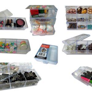 Organizer and Storage With Lid For Makeup, Toiletries, Jewelry, Tea Bags, Crafts and Scrapbook Supplies