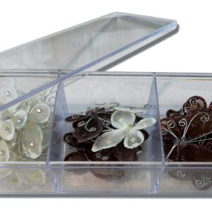 Organizer and Storage With Lid For Makeup, Toiletries, Jewelry, Tea Bags, Crafts and Scrapbook Supplies