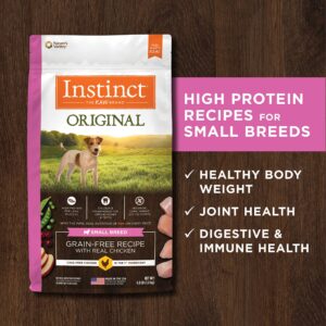 Instinct Small Breed Dry Dog Food, Original Real Chicken Recipe Natural Grain Free Dry Dog Food, 11 lb. Bag