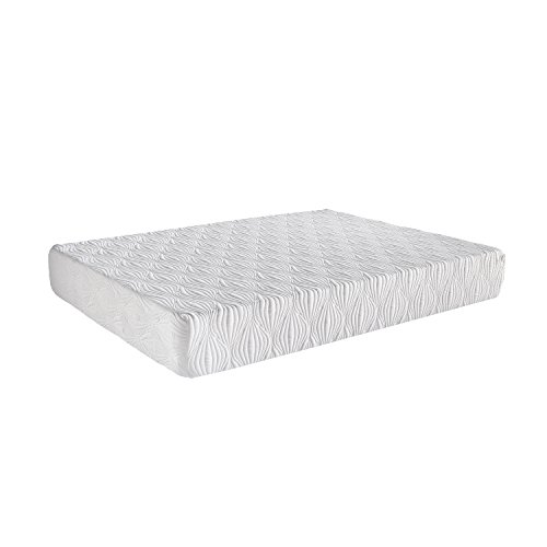 AC Pacific VISCOGEL Gel Infused Polyester Memory Foam Mattress Made in USA, Twin, White