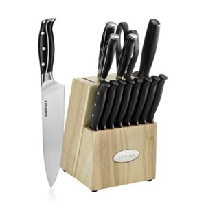 cuisinart c77trn-15p nitrogen collection 15-piece knife block set, black