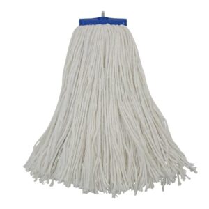 boardwalk cut-end lie-flat wet mop head, rayon, 16oz, white, 12/carton