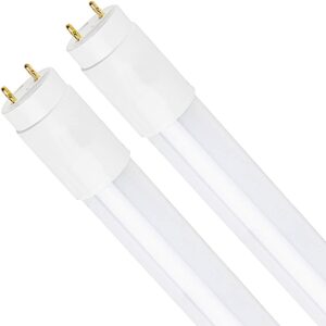 luxrite 2ft led tube light, t8, 11w (17w equivalent), 6500k daylight, 1100 lumens, fluorescent light tube replacement, direct or ballast bypass, etl listed, check ballast list compatibility (2 pack)