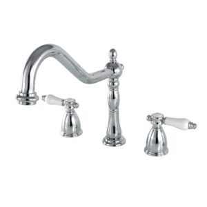 kingston brass kb1791bplls bel air 8 inch to 16 inch widespread kitchen faucet less sprayer, 8-1/4 inch in spout reach, chrome