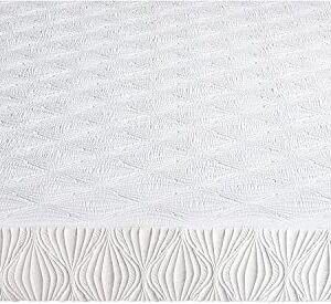 AC Pacific VISCOGEL Gel Infused Polyester Memory Foam Mattress Made in USA, Twin, White