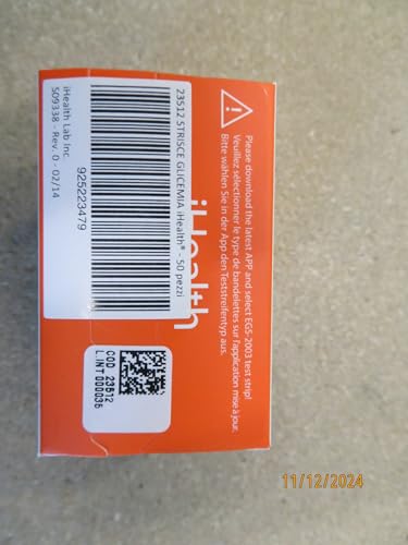 iHealth Blood Glucose Test Strips (50 Count), No Coding Blood Sugar Test, Eligible for FSA Reimbursement, Precision Sugar Measurement for Diabetics, Strips Work Only in iHealth Glucose Meters