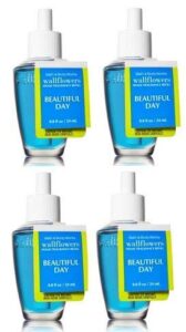 bath and body works beautiful day wallflower fragrance refill. 4 pack 0.8 oz