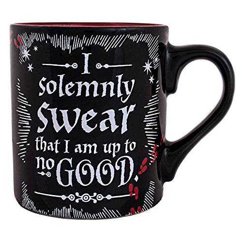 Silver Buffalo Harry Potter I Solemnly Swear That I Am Up to No Good Ceramic Mug, 14-Ounces