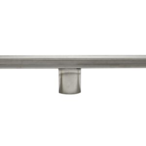 ALFI brand ABLD24D 24" Modern Stainless Steel Linear Shower Drain with Groove Lines, Silver