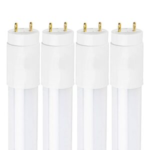 luxrite 3ft led tube light, t8, 16w (25w equivalent), 6500k daylight, 1600 lumens, fluorescent light tube replacement, direct or ballast bypass, etl listed check ballast list compatibility (4 pack)