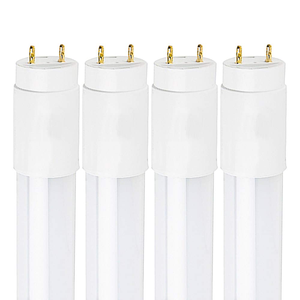 LUXRITE 3FT LED Tube Light, T8, 16W (25W Equivalent), 6500K Daylight, 1600 Lumens, Fluorescent Light Tube Replacement, Direct or Ballast Bypass, ETL Listed Check Ballast List Compatibility (4 Pack)