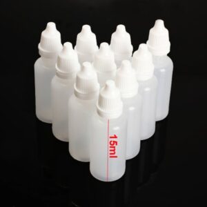 FZBNSRKO 15mL(ml) Bottle of Eye Drops Essential Oil Dropper Bottles Small Plastic Bottles of Liquid,20 Pack