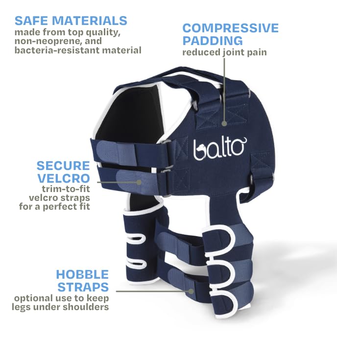 Balto Lux Adjustable Dog Shoulder Brace – Shoulder Brace – Support Shoulder dysplasia – Post Surgical Support or Surgical Alternative (Small)