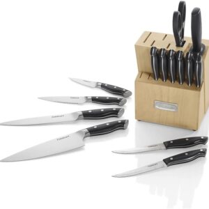 Cuisinart C77TRN-15P Nitrogen Collection 15-Piece Knife Block Set, Black