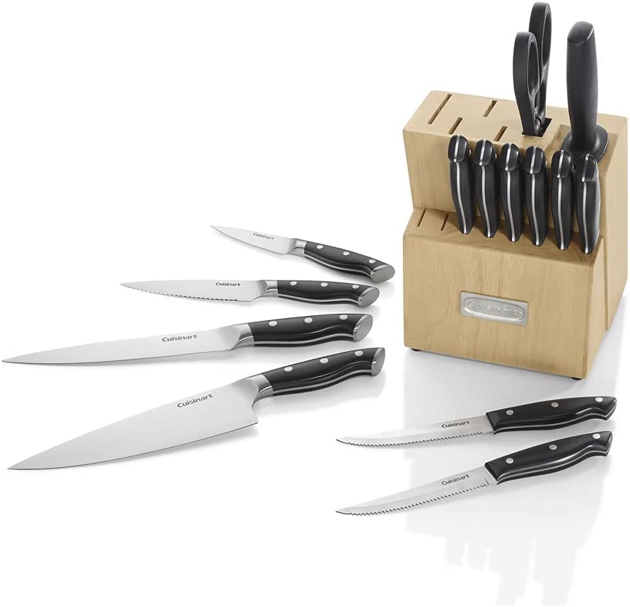 Cuisinart C77TRN-15P Nitrogen Collection 15-Piece Knife Block Set, Black