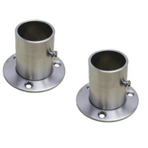 NELXULAS Stainless Steel Closet Rod Flange Holder for Pipe (AD2)