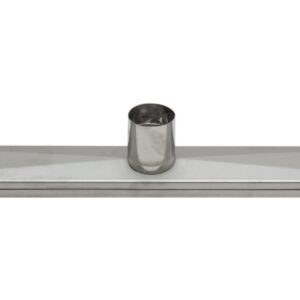 ALFI brand ABLD24D 24" Modern Stainless Steel Linear Shower Drain with Groove Lines, Silver