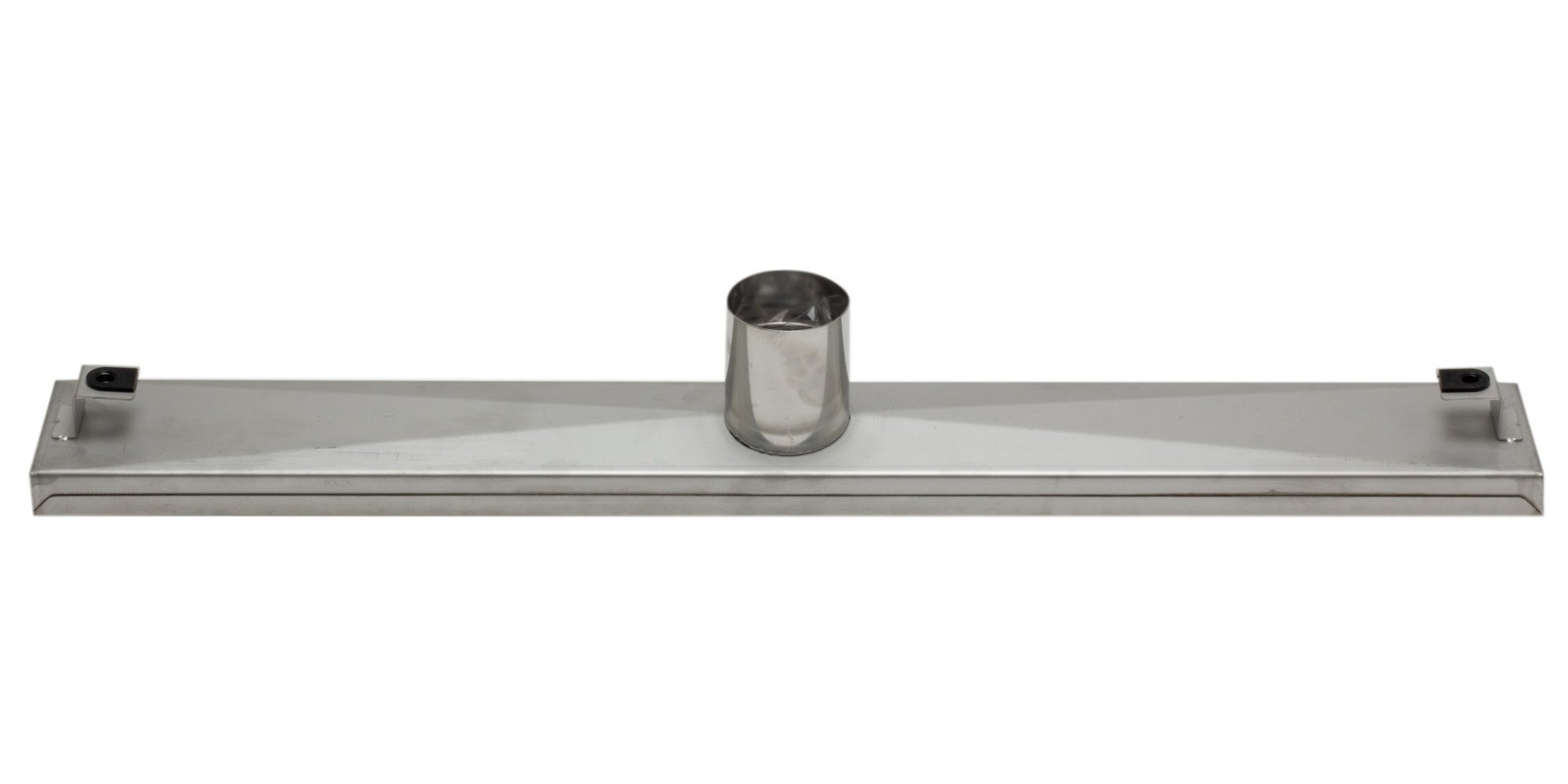 ALFI brand ABLD24D 24" Modern Stainless Steel Linear Shower Drain with Groove Lines, Silver