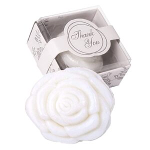 aixiang 24 pack handmade white rose style soap favors guests keepsakes for wedding favors, party decorations, thanksgiving gifts,bridal shower favors decorations, valentine day decorations