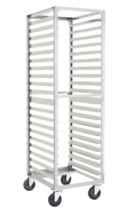 shopcraft 20 pan 3" spacing commercial aluminium bun racks, nsf listed heavy duty speed rack for bakery, restaurant & catering, 20 tier 20.5" x 26" x 70" speed rack with heavy duty plate casters