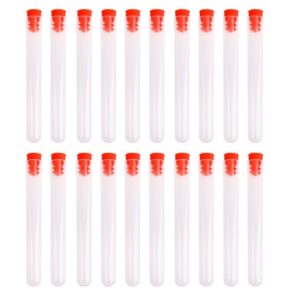 pul factory 8ml hard plastic test tube with cap, 13x100mm,pack of 20