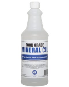 premium 100% pure food grade mineral oil usp, 1 quart (32 ounces), butcher block and cutting board oil