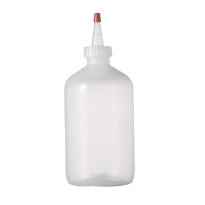 consolidated plastics boston round bottles with yorker dispensing cap, ldpe, 16 oz, 12 piece