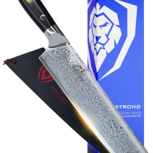 Dalstrong Kiritsuke Chef Knife - 8.5 inch - Shogun Series Elite - Damascus - Japanese AUS-10V Super Steel Kitchen Knife - Premium Black G10 Handle - Razor Sharp Knife - Chef's Knife - w/Sheath