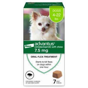 advantus dog advantus chewable flea treatment for dogs 4 - 22 lbs. | 7 ct.