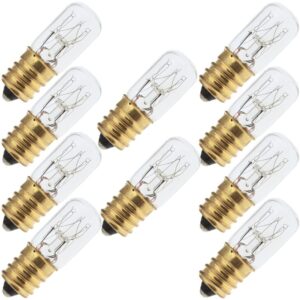 industrial performance 15t4c-s 130v (1 1/2"), 15 watt, t4, candelabra screw (e12) base tubular light bulb (10 bulbs)