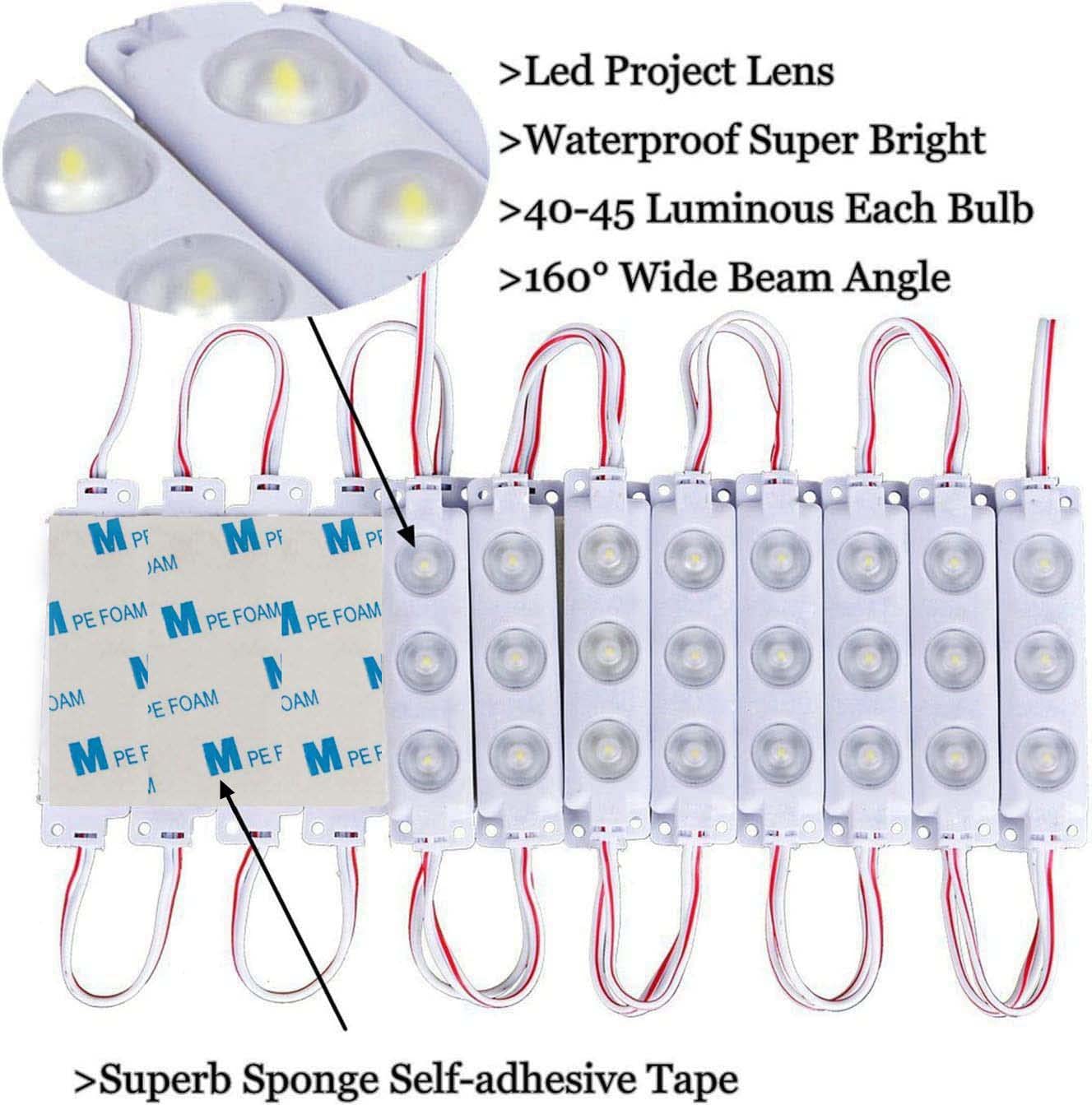 Store Showcase LED Lights 60 Leds 12V 40LM/chip Waterproof White Light with Project Lens for Store LED Project Decorative Light Fixtures