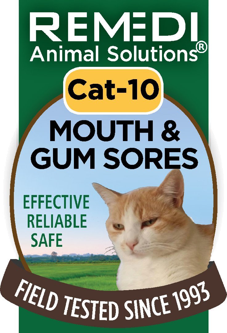 Homeopath Ellen's Turbo Cat-10 Mouth and Gum Sores by Remedi Animal Solutions ®