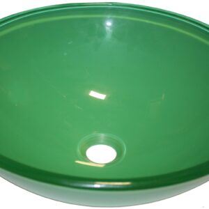 Above Counter Glass Vessel Basin - Green