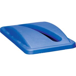 rubbermaid commercial slim jim container lid, 2.8" x 11" x 20", blue