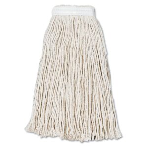 boardwalk cut-end wet mop head, cotton, #16, white, 12/carton