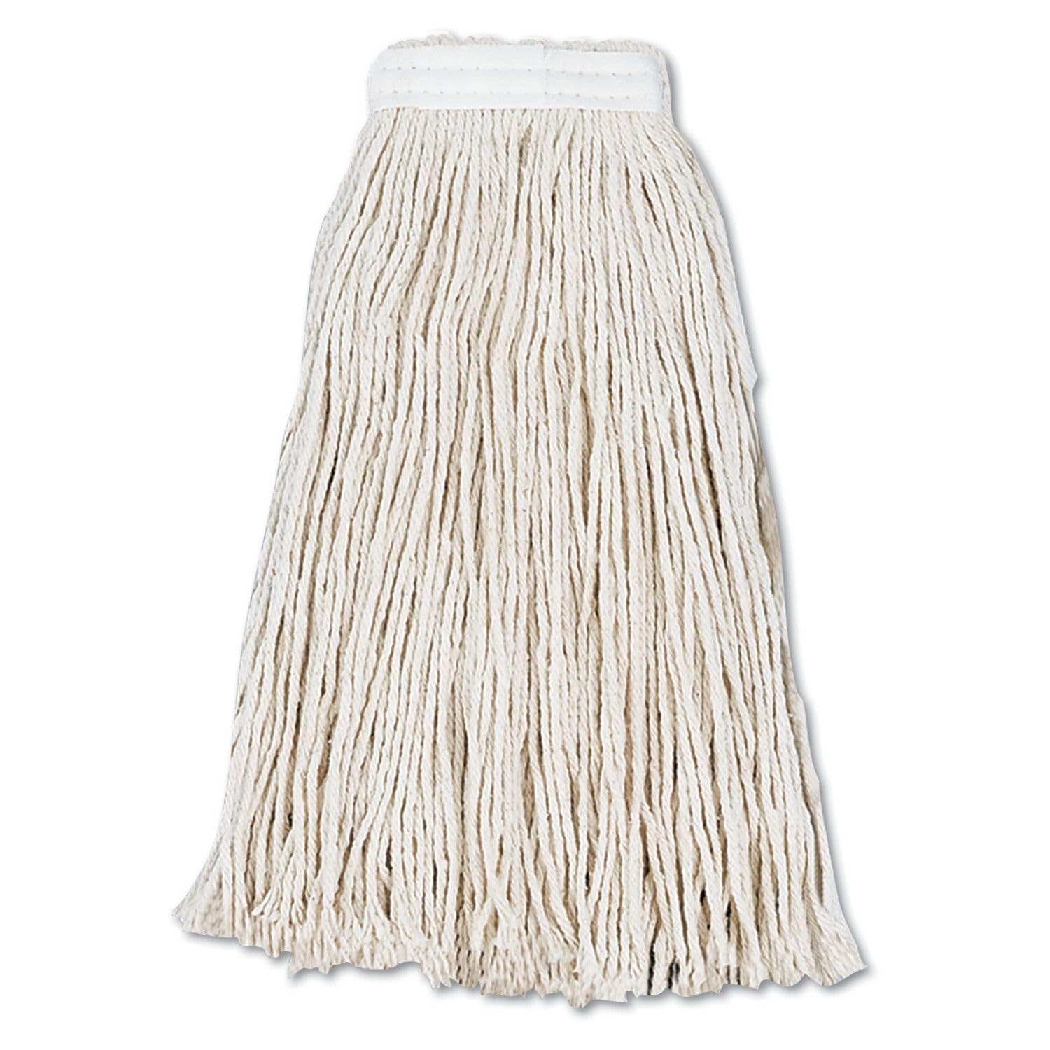 Boardwalk Cut-End Wet Mop Head, Cotton, #16, White, 12/Carton