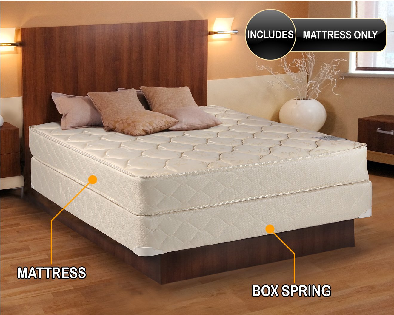 Dream Solutions USA Comfort Classic Gentle Firm (Full XL - 54"x80"x9") Mattress Only - Fully Assembled, Orthopedic, Good for Your Back, Long Lasting and 1 Sided