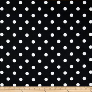 premier prints polka dot black/white, fabric by the yard