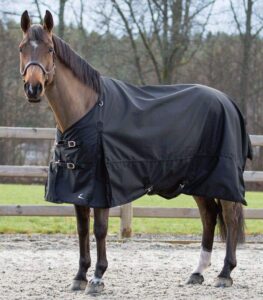 horze nevada 1200d waterproof turnout sheet - black - size: 72