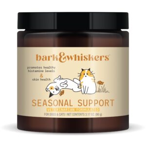 bark & whiskers seasonal support, 3.17 oz. (90 g), 90 scoops, antioxidant and immune support, veterinarian formulated, non-gmo, dr. mercola