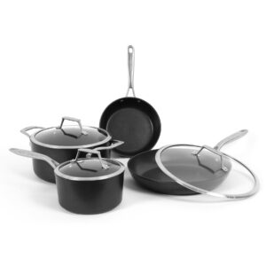 techef - onyx collection nonstick cookware set, made in korea (7-piece set)