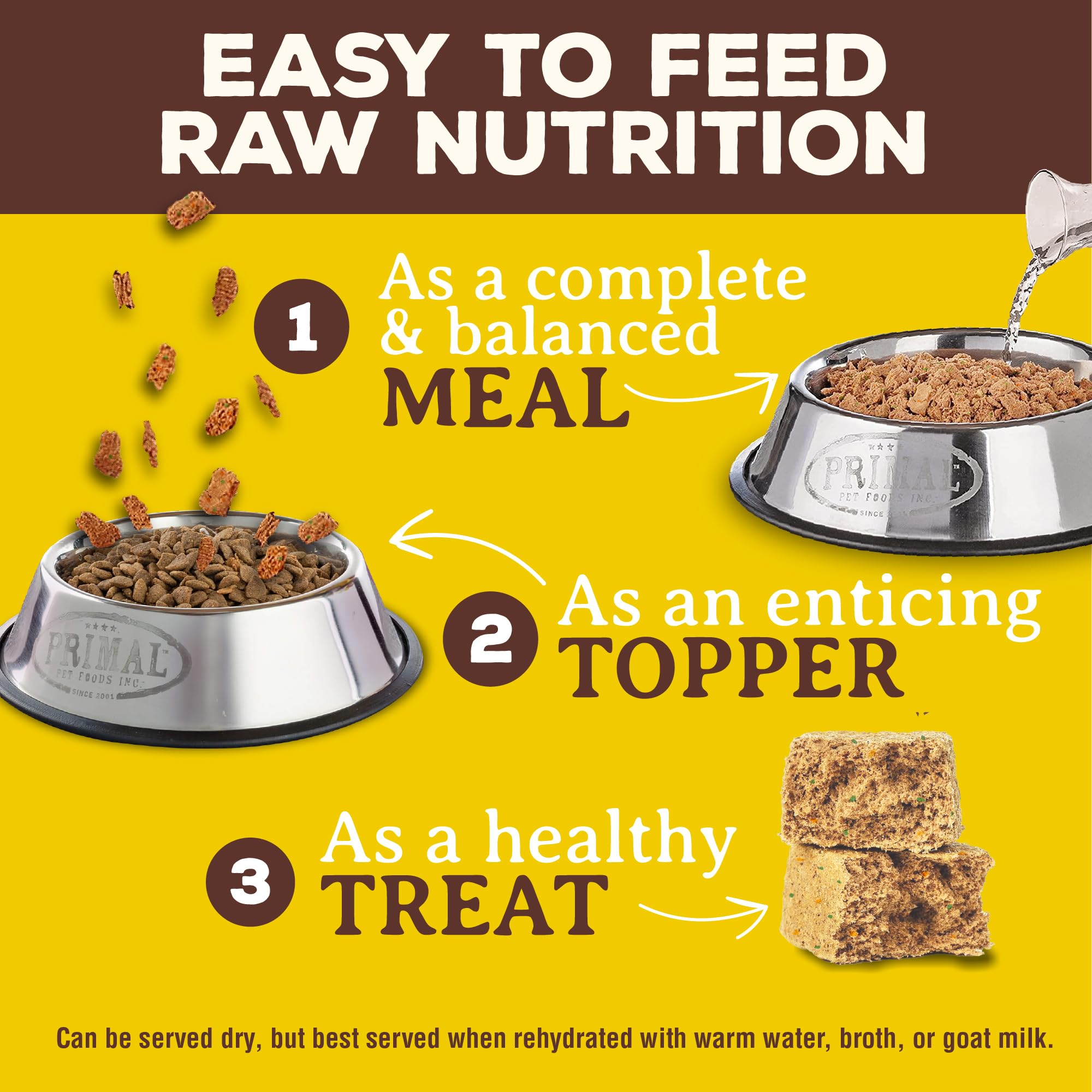 Primal Freeze Dried Raw Dog Food Nuggets, Rabbit, Complete & Balanced Meal, Also Use as Topper or Treat, Premium, Healthy, Grain Free, High Protein Raw Dog Food, 5.5 oz